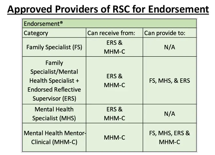 Endorsed Reflective Supervisor add-on - INfancy Onward